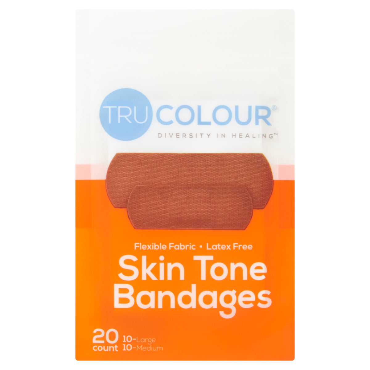 Tru-Colour Skin Tone Bandages: Brown-Dark Brown (Orange Bag) – Tru ...