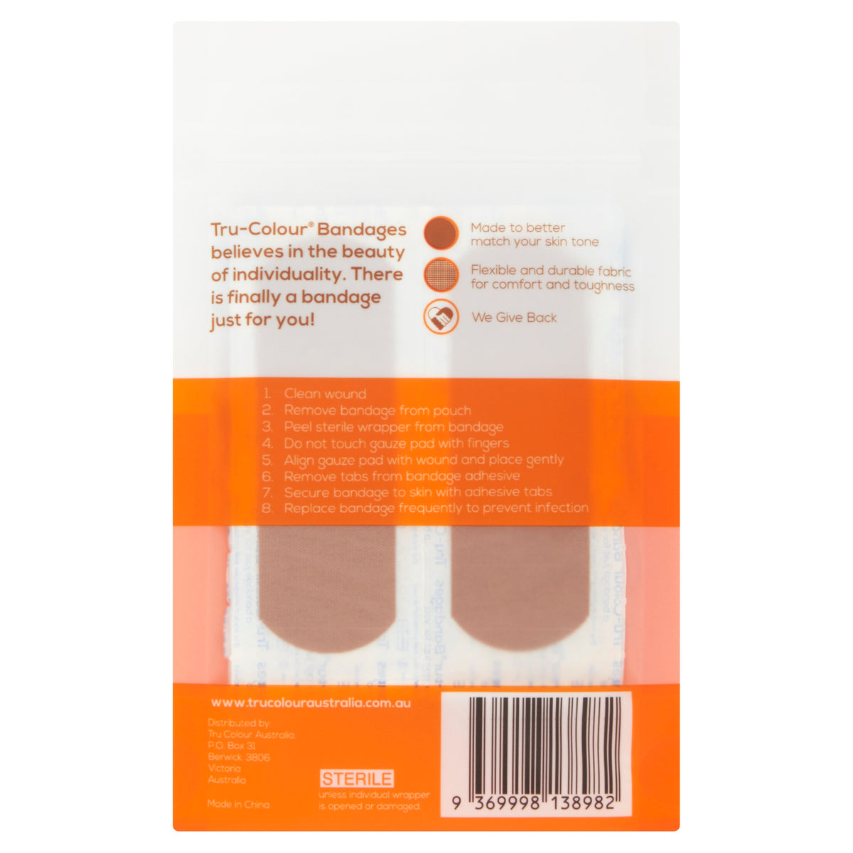 Tru-Colour Skin Tone Bandages: Brown-Dark Brown (Orange Bag) – Tru ...
